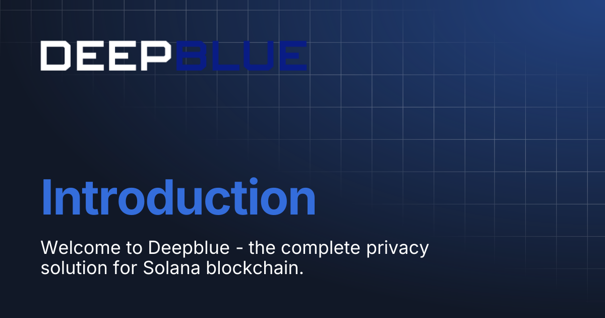 Introduction | Deepblue